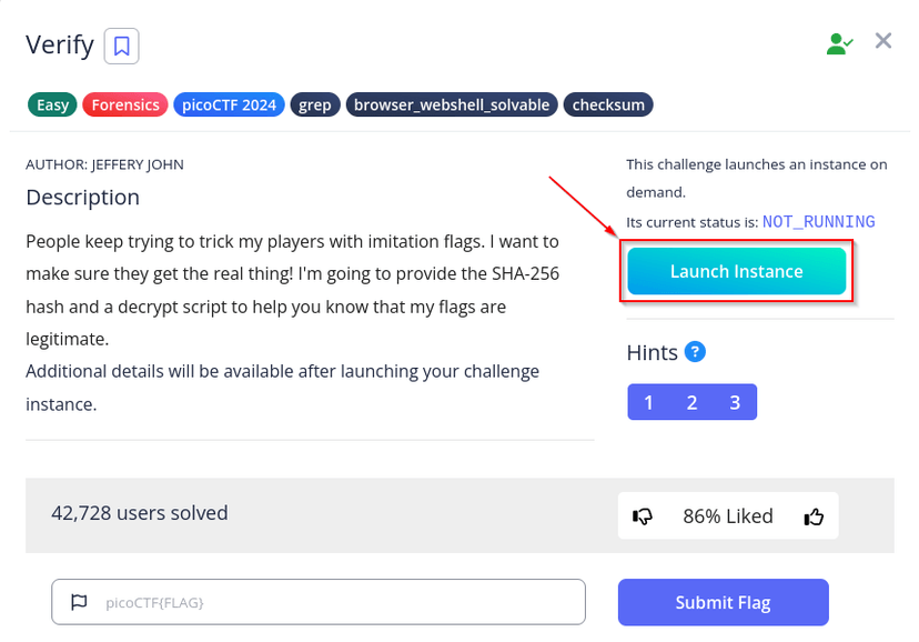 Verify Writeup - Pico CTF Challenge Solved | Forensics