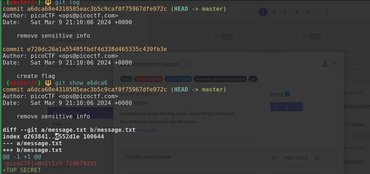Commitment Issues Writeup Pico Ctf Challenge Solved