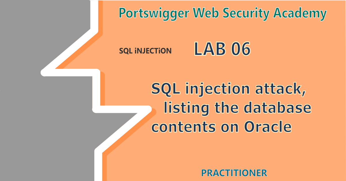 SQLi attack, listing the database contents|portswigger