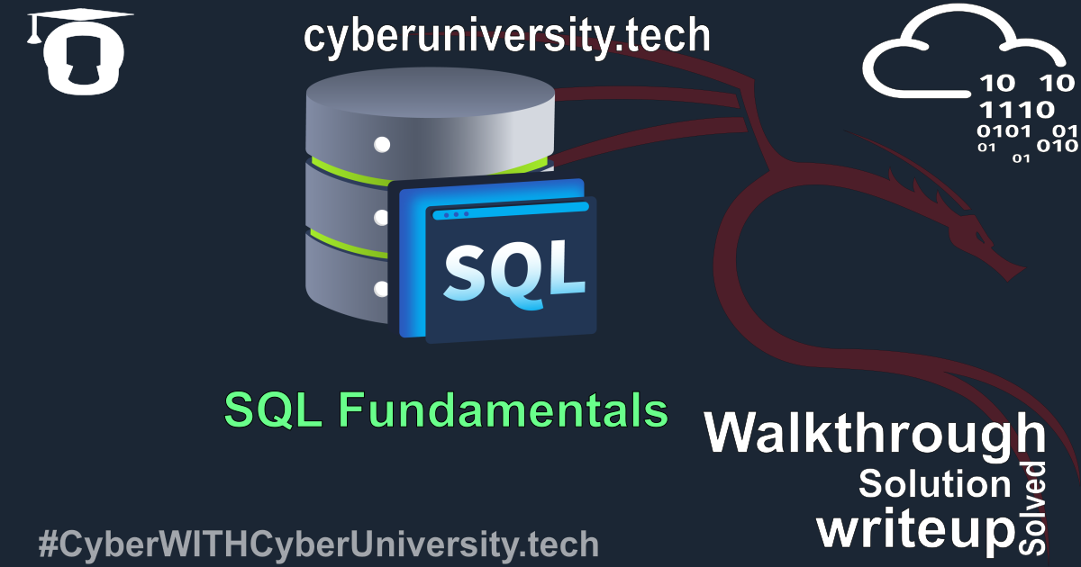 SQL Fundamentals - Tryhackme writeup / walkthrough