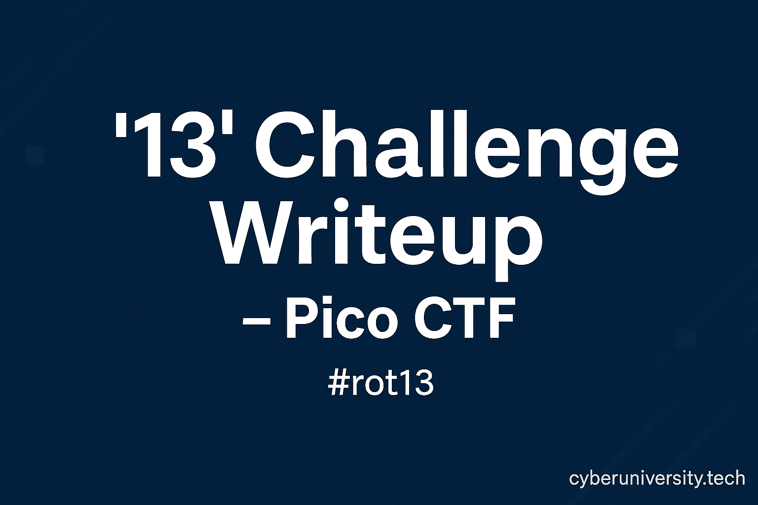 13 Writeup Pico Ctf Cryptography Challenge Solved